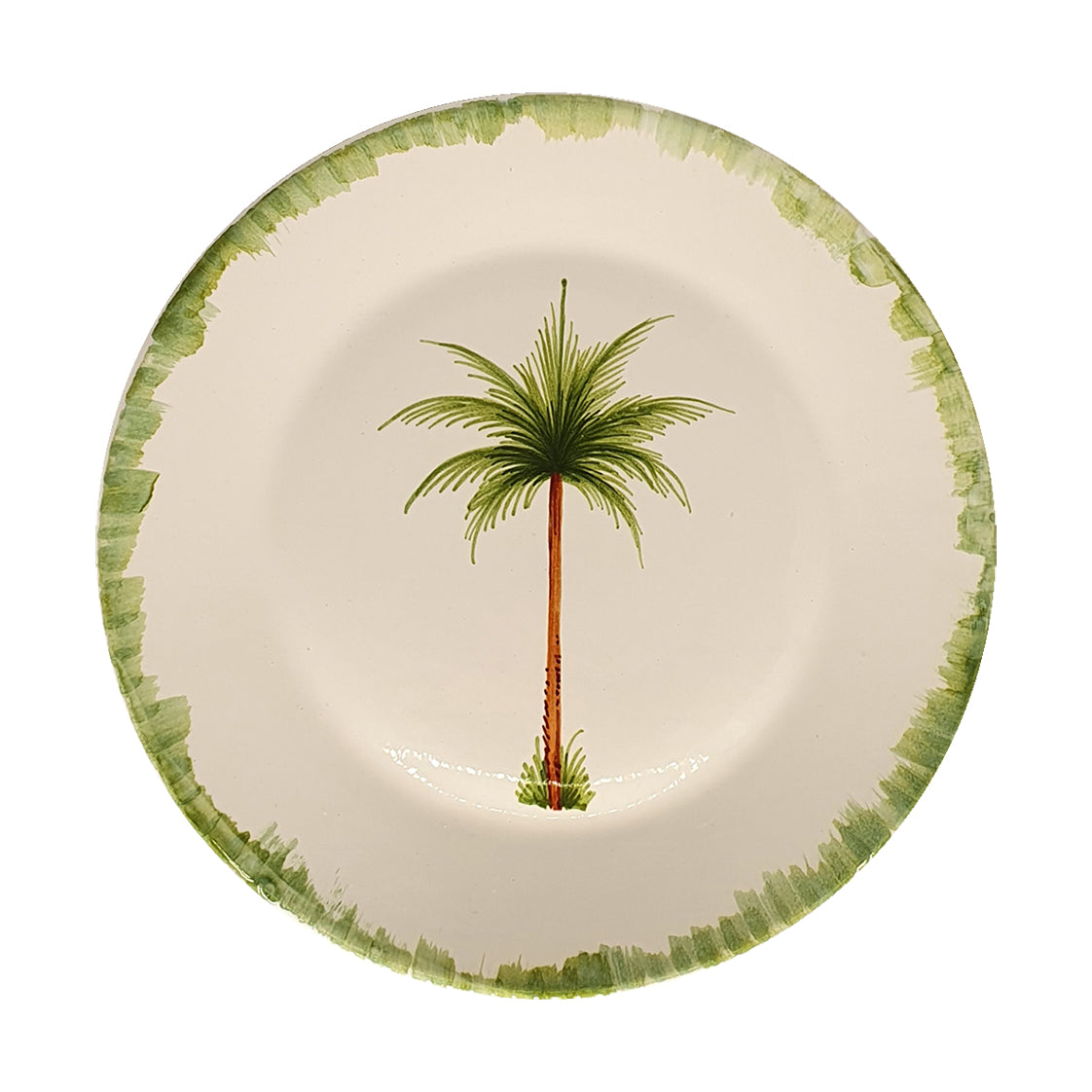 Green Palm Tree Dinner Plate – plateandpeonie